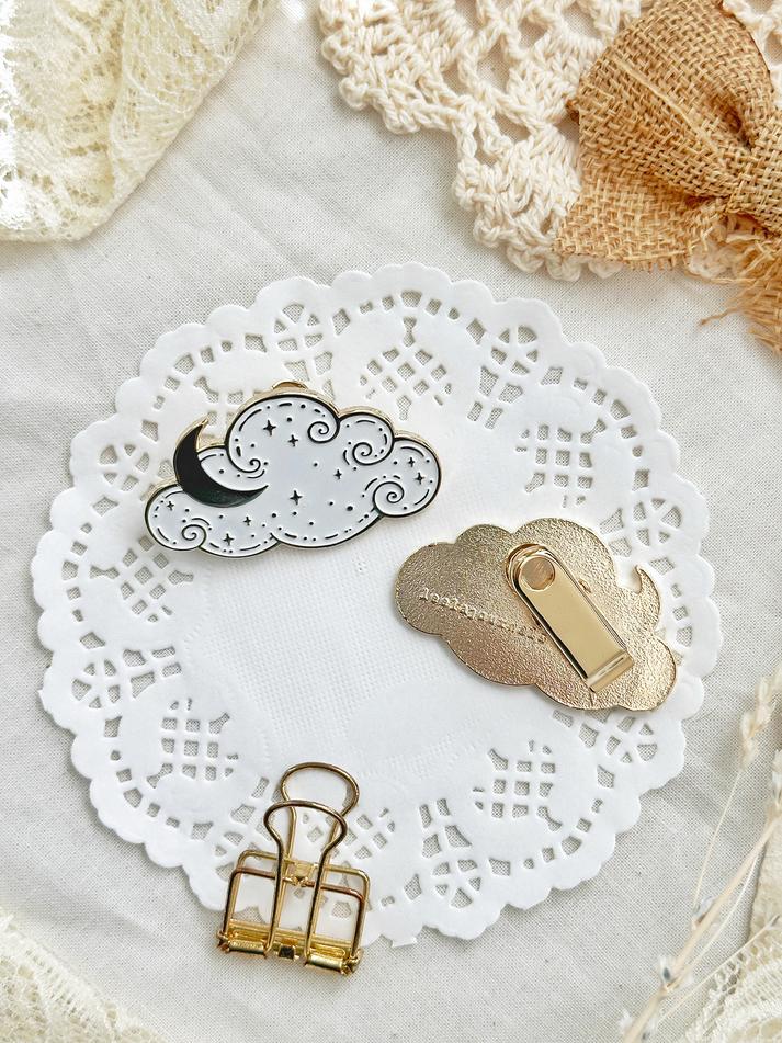 cloud enamel journaling clip – leela journals
