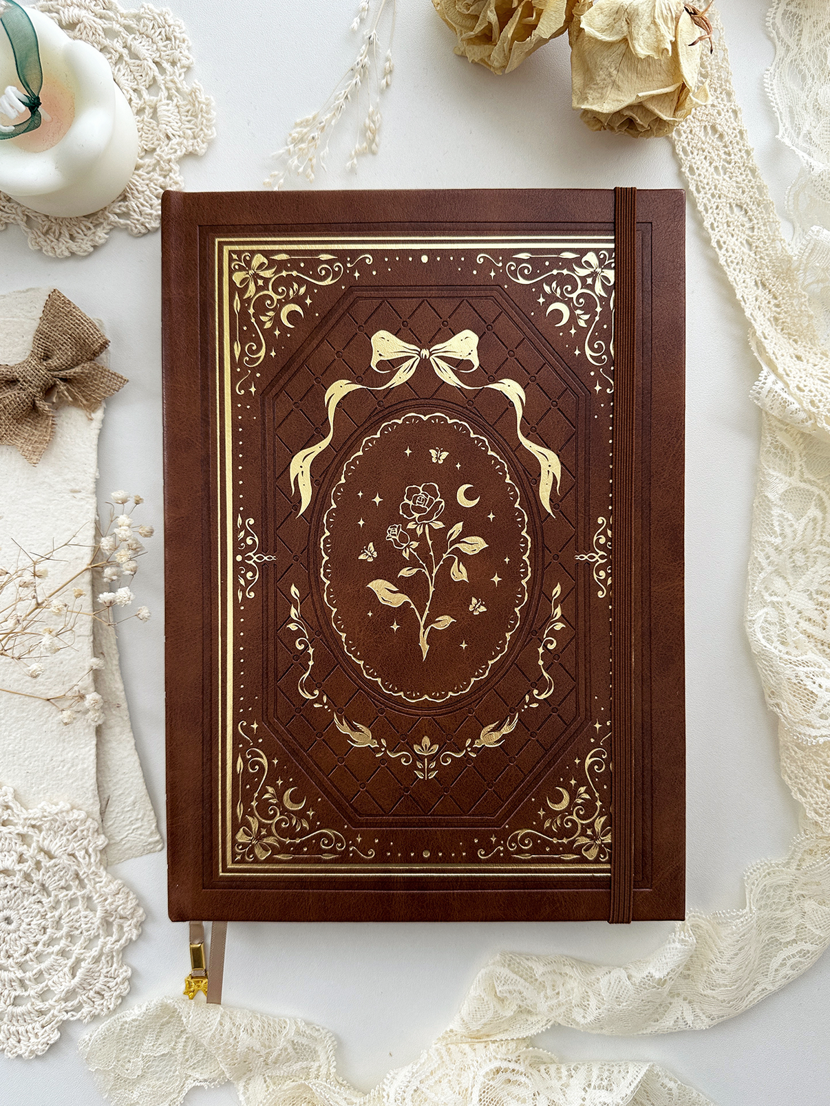 160 gsm | A5 | rose spell book (dot, grid, lined) – leela journals
