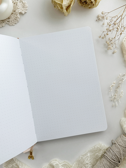 120gsm | A5 | brown sweater lace notebook (dotted) – leela journals