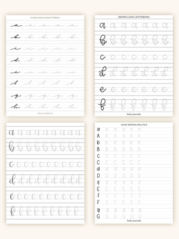 x11 calligraphy hand lettering practice sheets | digital download ...