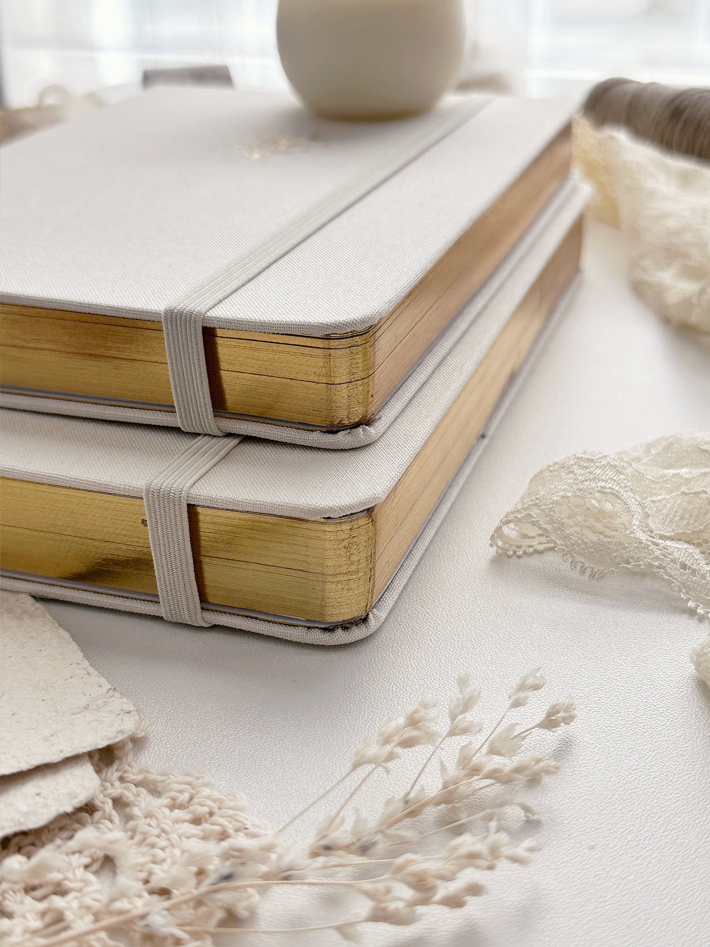 160 gsm | A5 | lily of the valley notebook (dotted) – leela journals