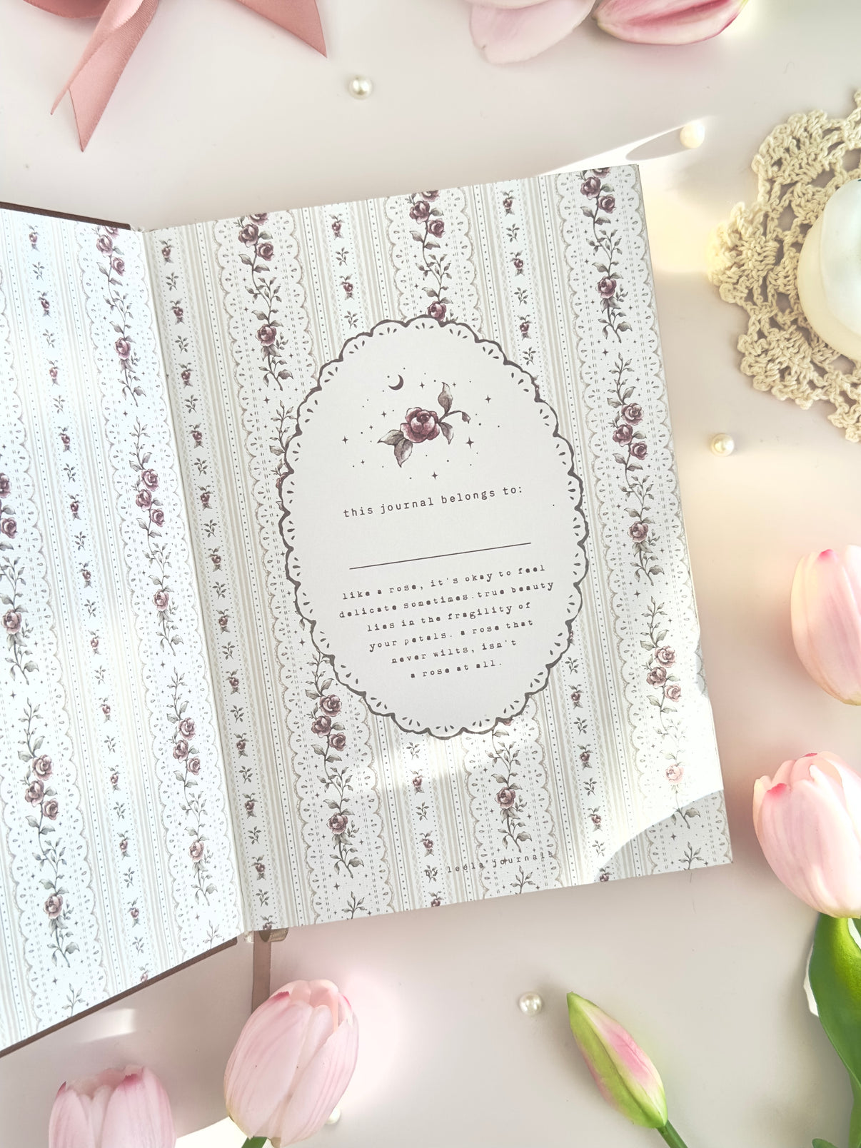 160 gsm | A5 | rose spell book (dot, grid, lined) – leela journals