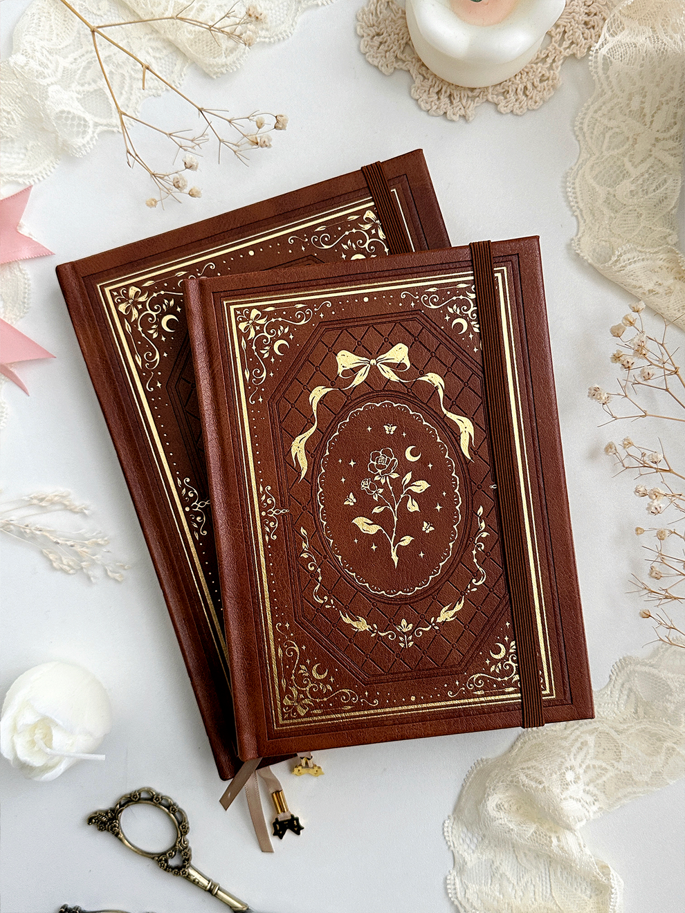 160 gsm | B6 | rose spell book (dot, grid) – leela journals