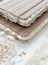 120gsm | A5 | brown sweater lace notebook (dotted) – leela journals