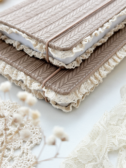 120gsm | A5 | brown sweater lace notebook (dotted) – leela journals