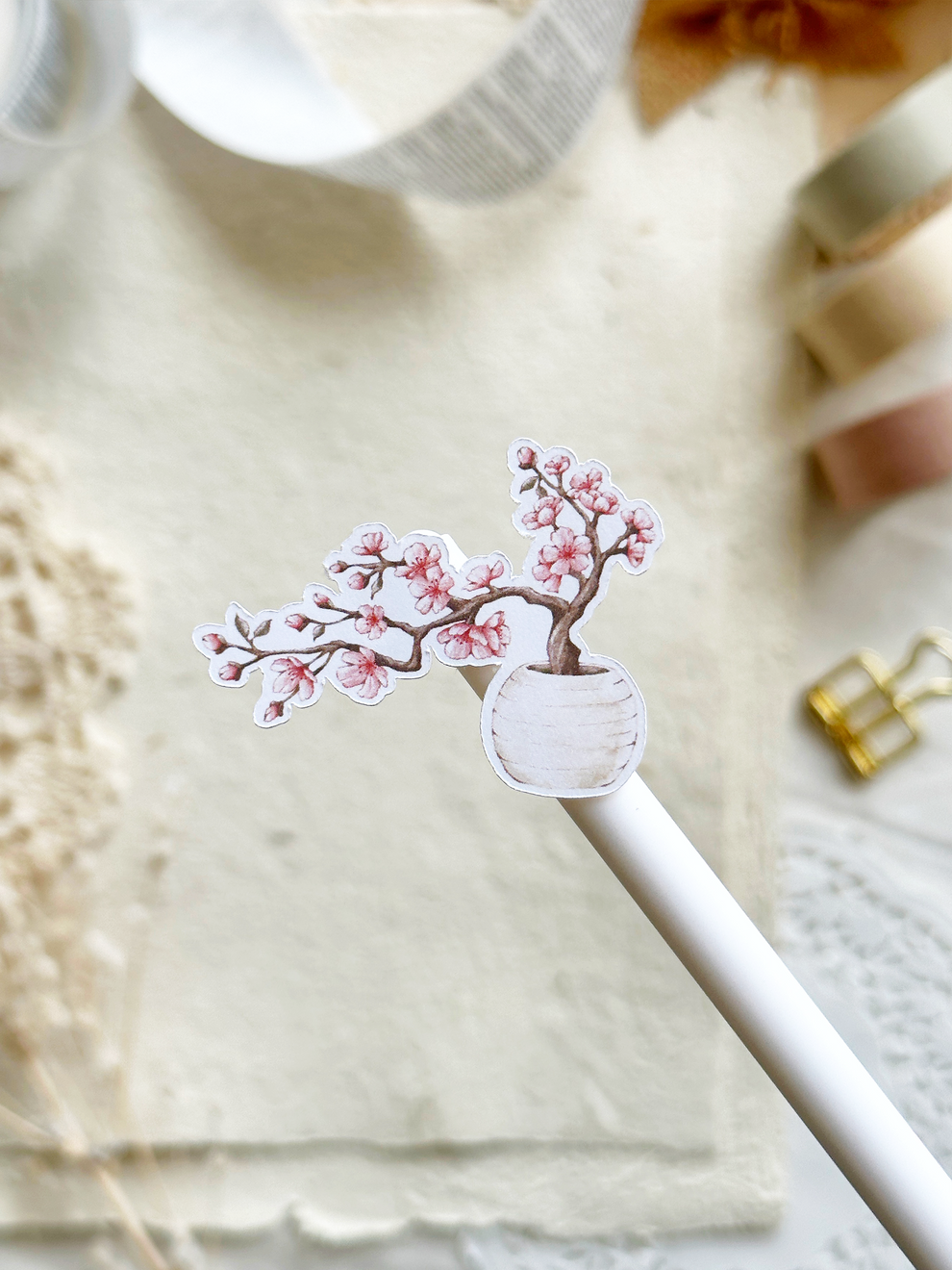 sakura aesthetic sticker sheet - 1pc – leela journals