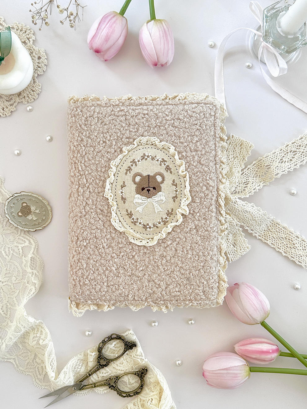 B6 | teddy bear notebook cover – leela journals