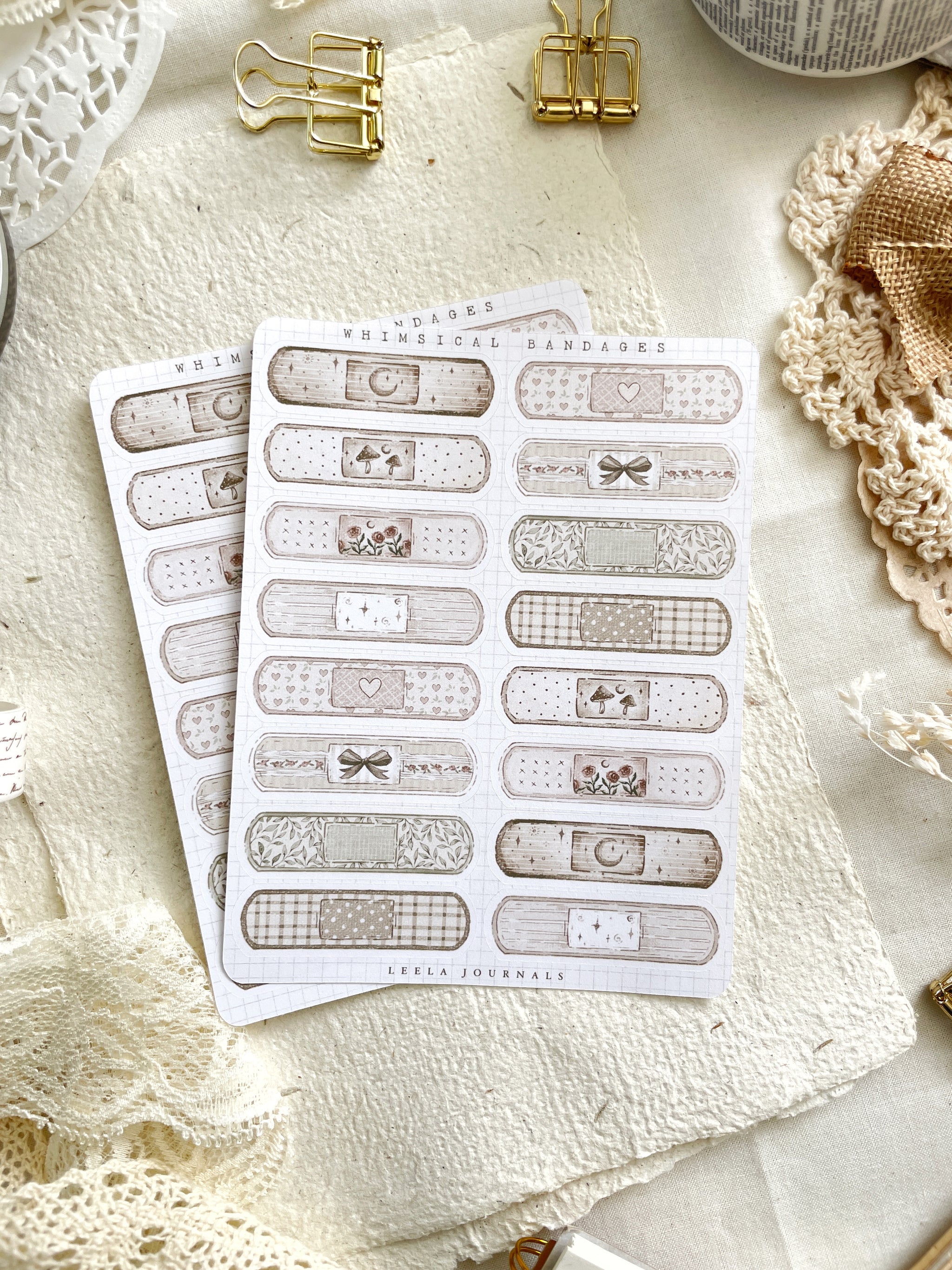 bandaids sticker sheet - 1pc – leela journals