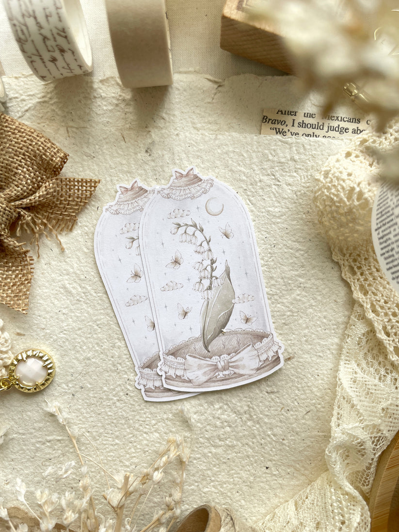 lily of the valley sticker flake 1.5x3 – leela journals